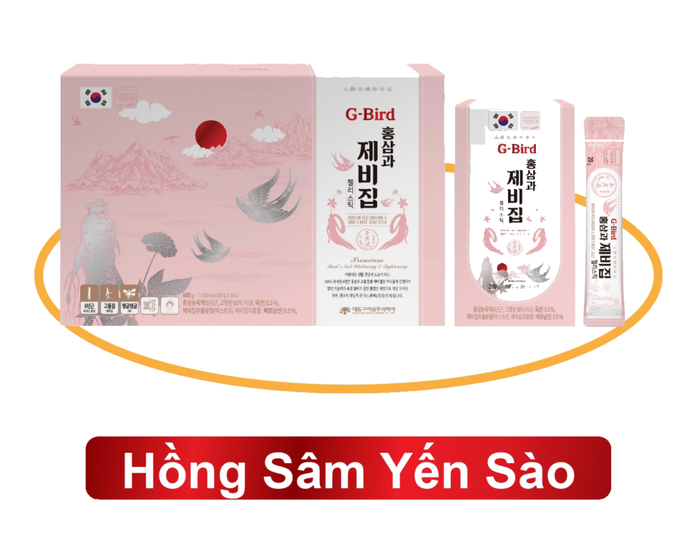 Hồng sâm yến sào dạng thạch - tinh hoa ẩm thực Việt - Hàn